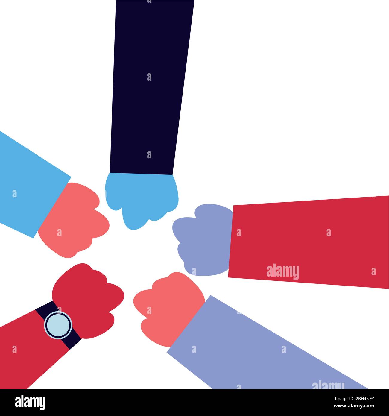 team unity strength and courage vector illustration design Stock Vector ...