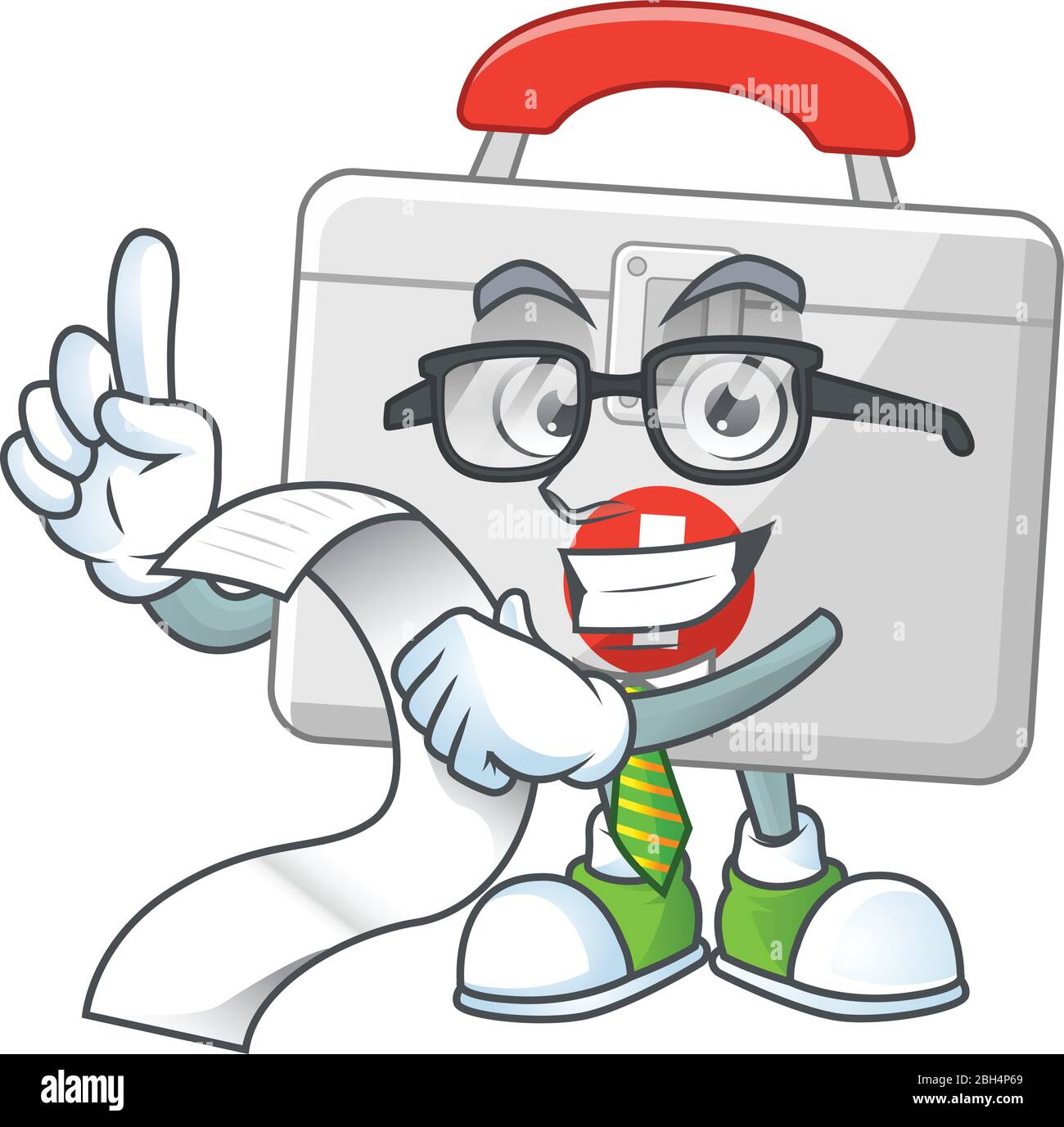 Mascot cartoon concept of first aid kit with menu list Stock Vector ...