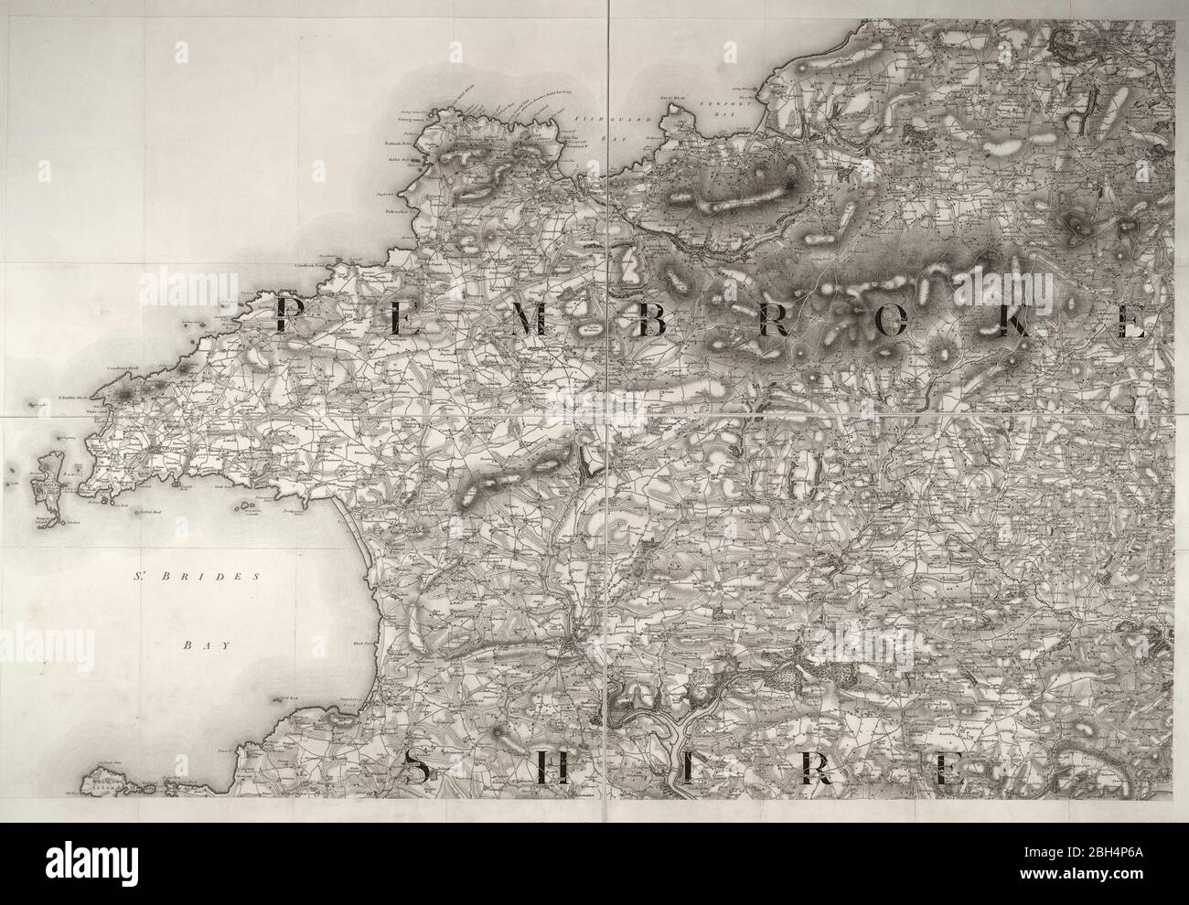 1819 Ordnance Survey Map Of Pembrokeshire Stock Photo Alamy 1819 Ordnance Survey Map Of Pembrokeshire Stock Photo Alamy