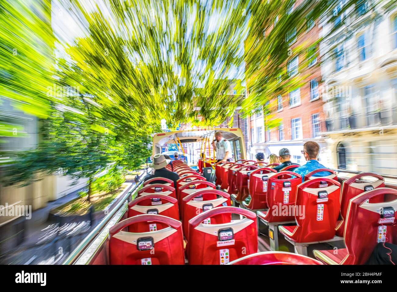 Bus travel guide inside hi-res stock photography and images - Alamy