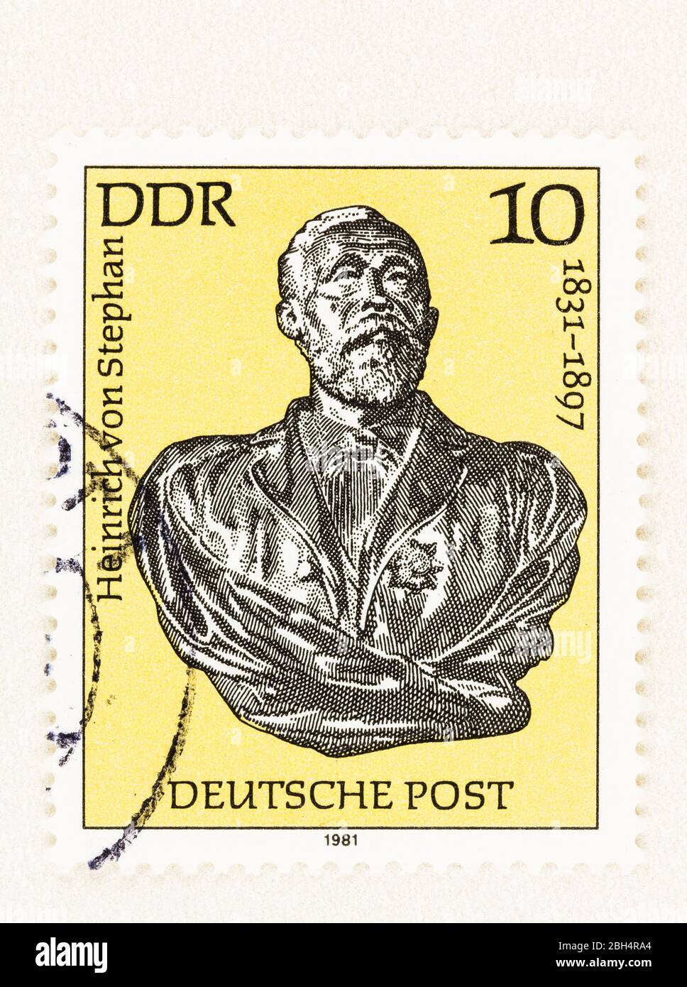 SEATTLE WASHINGTON - April 21, 2020: 1920 postage stamp of East Germany ...