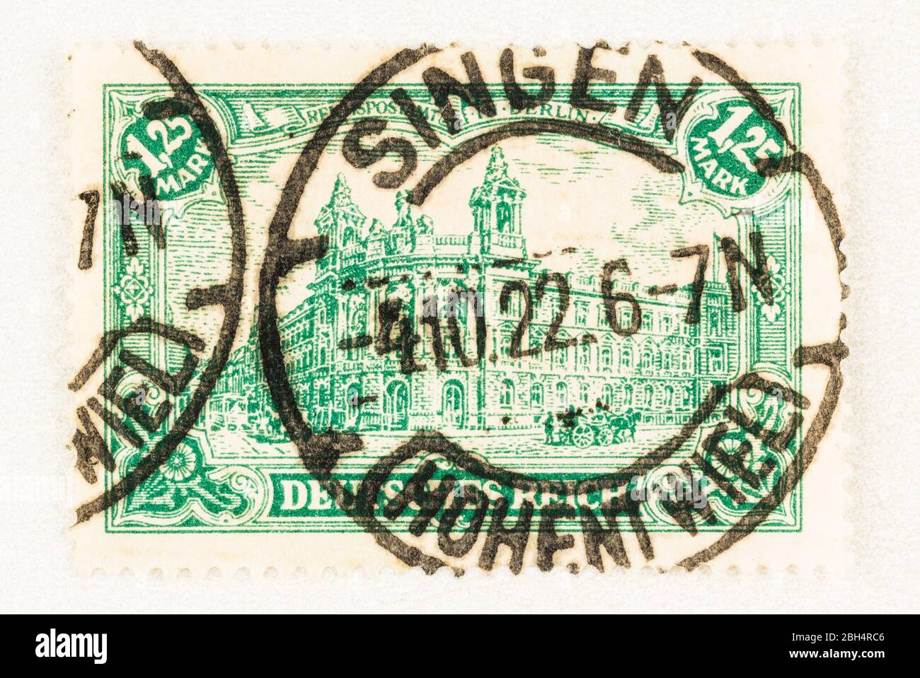 SEATTLE WASHINGTON - April 21, 2020: 1920 postage stamp of German Reich ...