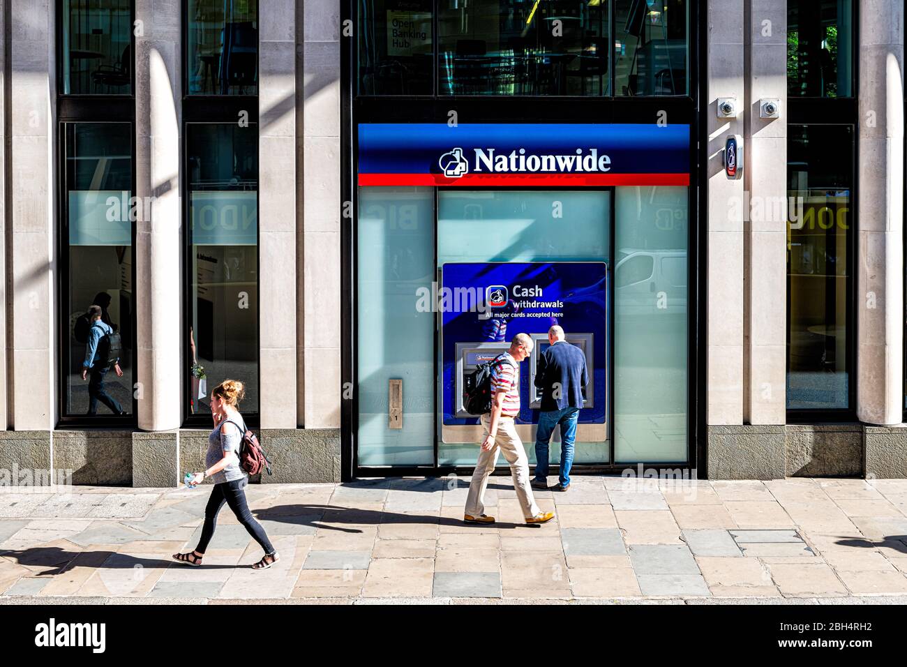 London, UK - June 22, 2018: Nationwide blue bank company exterior ...