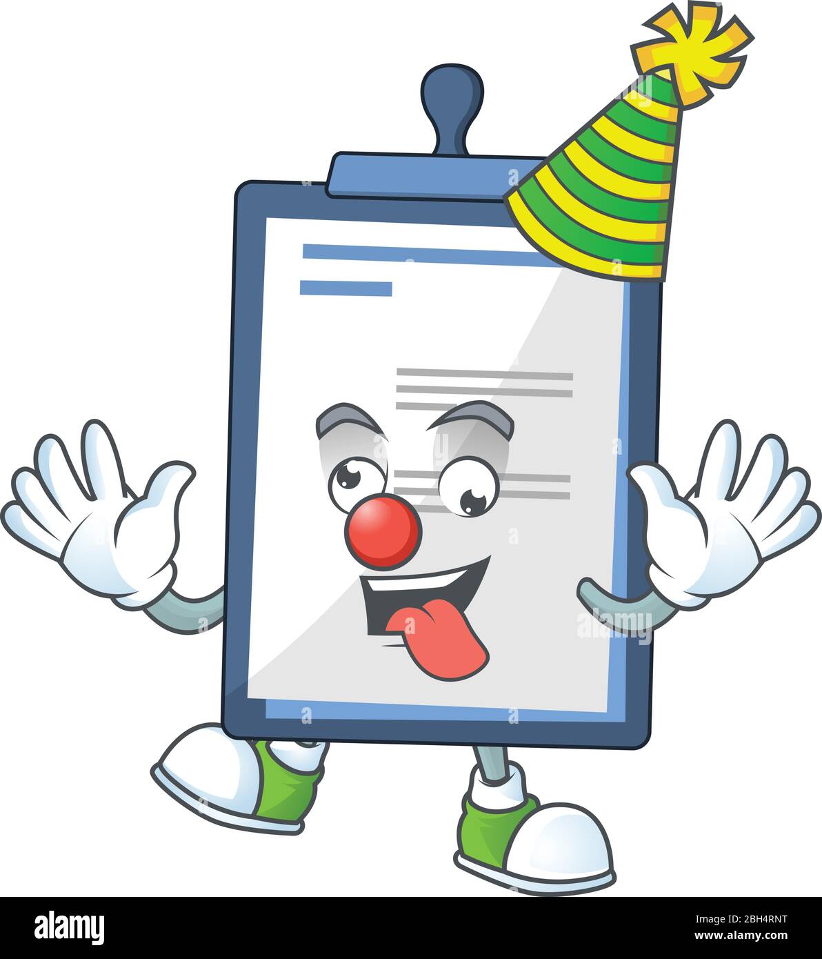 Amusing Clown medical note cartoon character mascot style Stock Vector ...