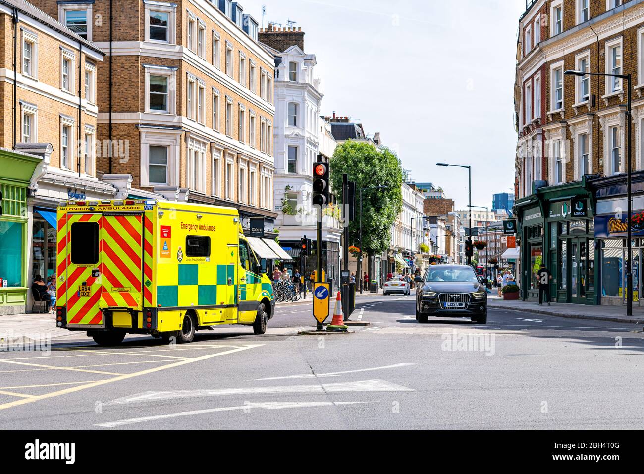 London, UK - June 24, 2018: Notting Hill area Westbourne Grove road ...