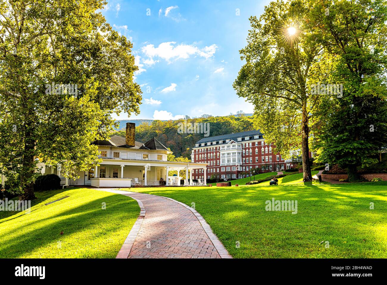 Hot Springs, USA - October 18, 2019: Omni Homestead architecture hotel ...