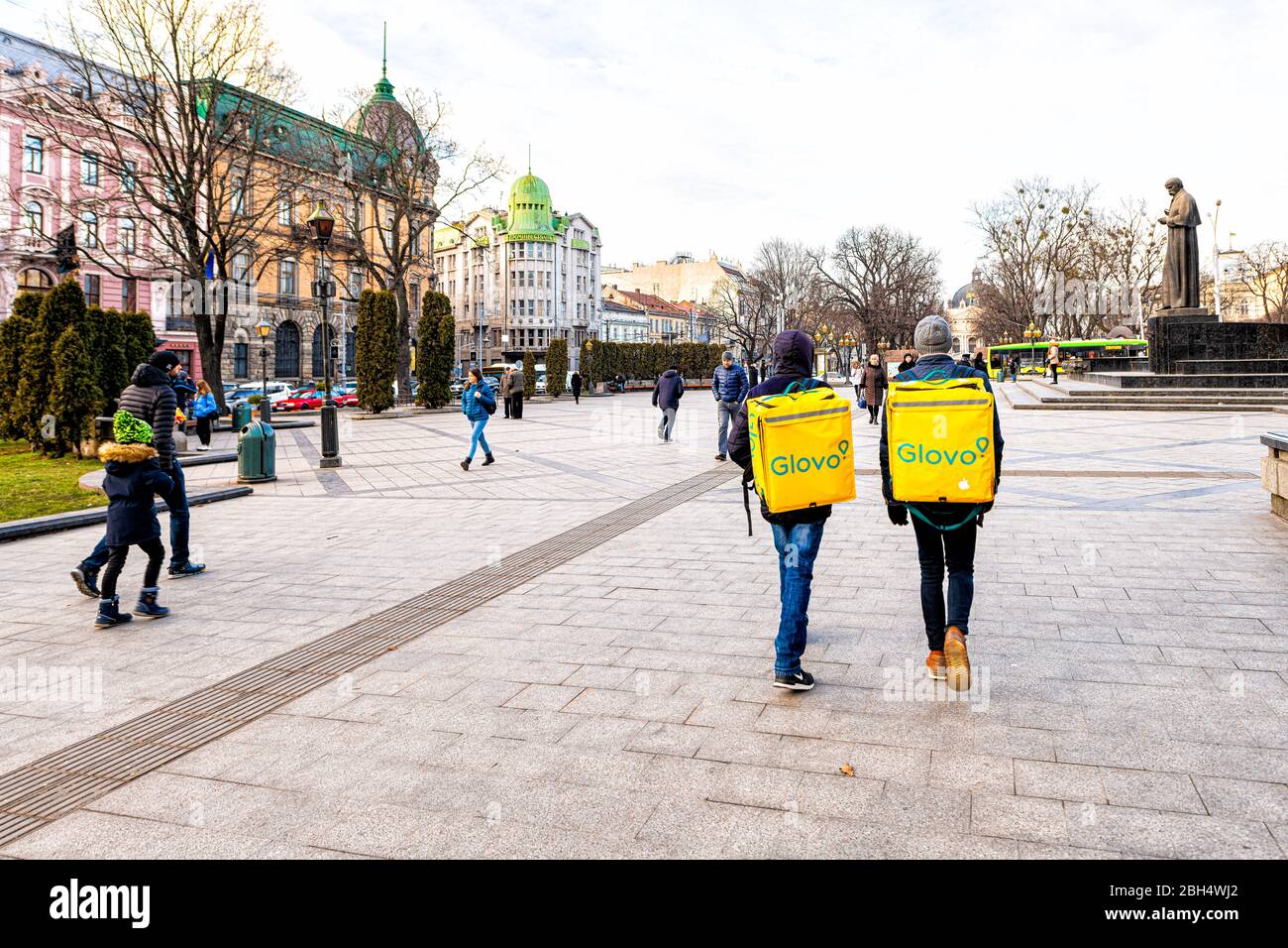 Glovo delivery bag hi-res stock photography and images - Alamy