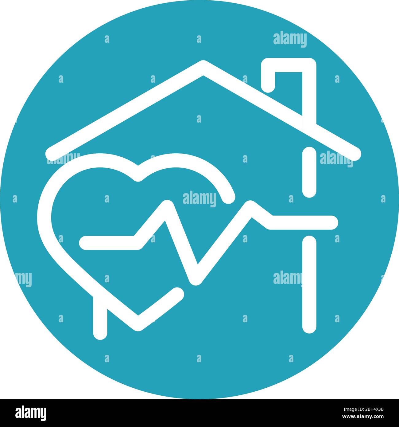 home assistance service medical and health care vector illustration block style icon Stock ...