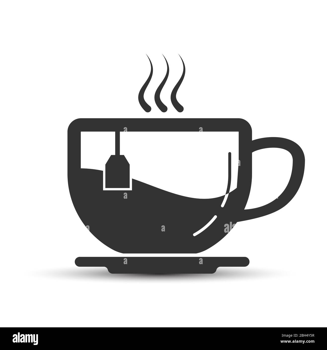 Vector icon of a Cup of tea. Simple stock design isolated on a white ...