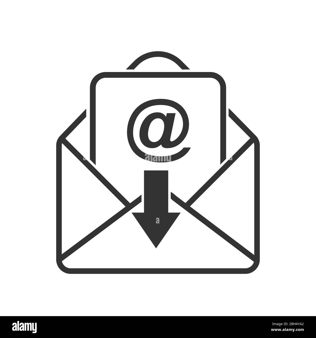Simple vector mail icon, to close the letter. Stock design isolated on ...