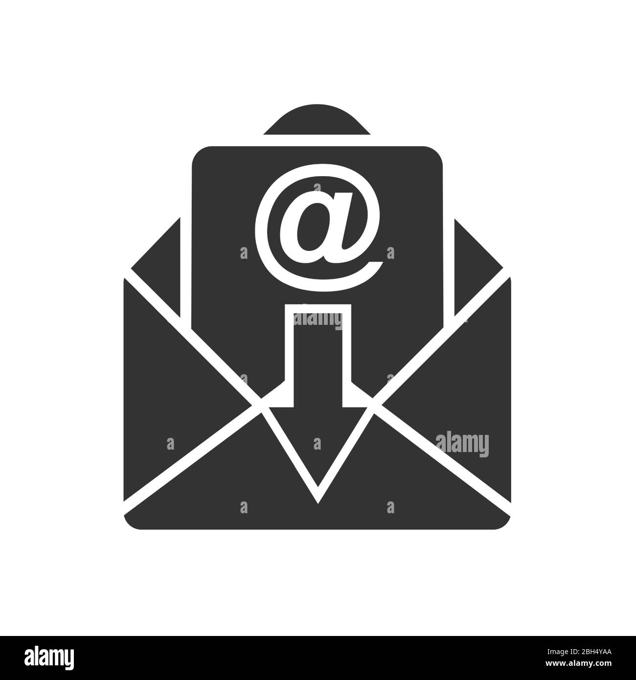 Simple vector mail icon, to close the letter. Stock design isolated on ...