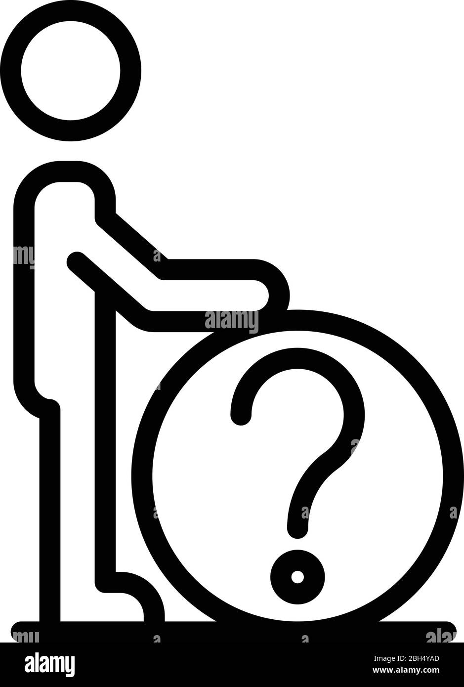 Big question line icon Stock Vector Images - Alamy