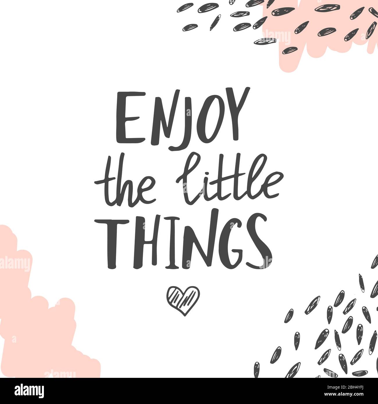 Positive motivational poster with hand lettered quote Stock Vector ...