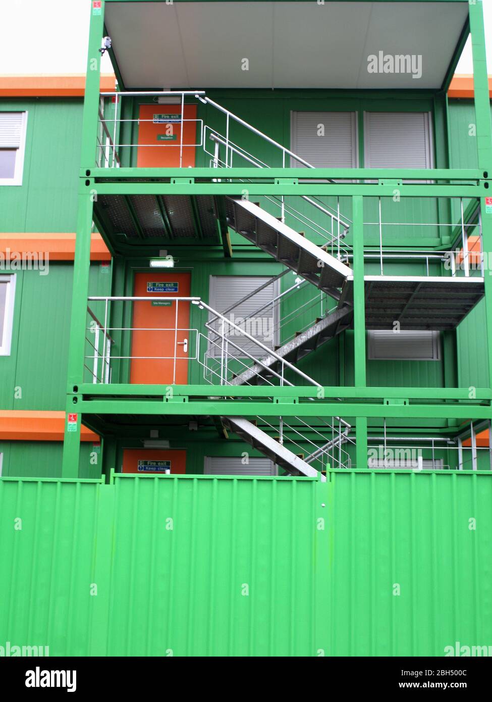 BAM Construction site kabins at Southampton General Hospital Stock ...