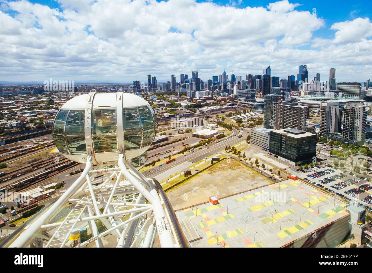 Melbourne Skyline from Melbourne Star in Australia Stock Photo - Alamy