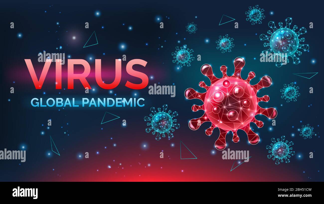 Virus disease awareness banner, dangerous COVID-19 infection prevention ...