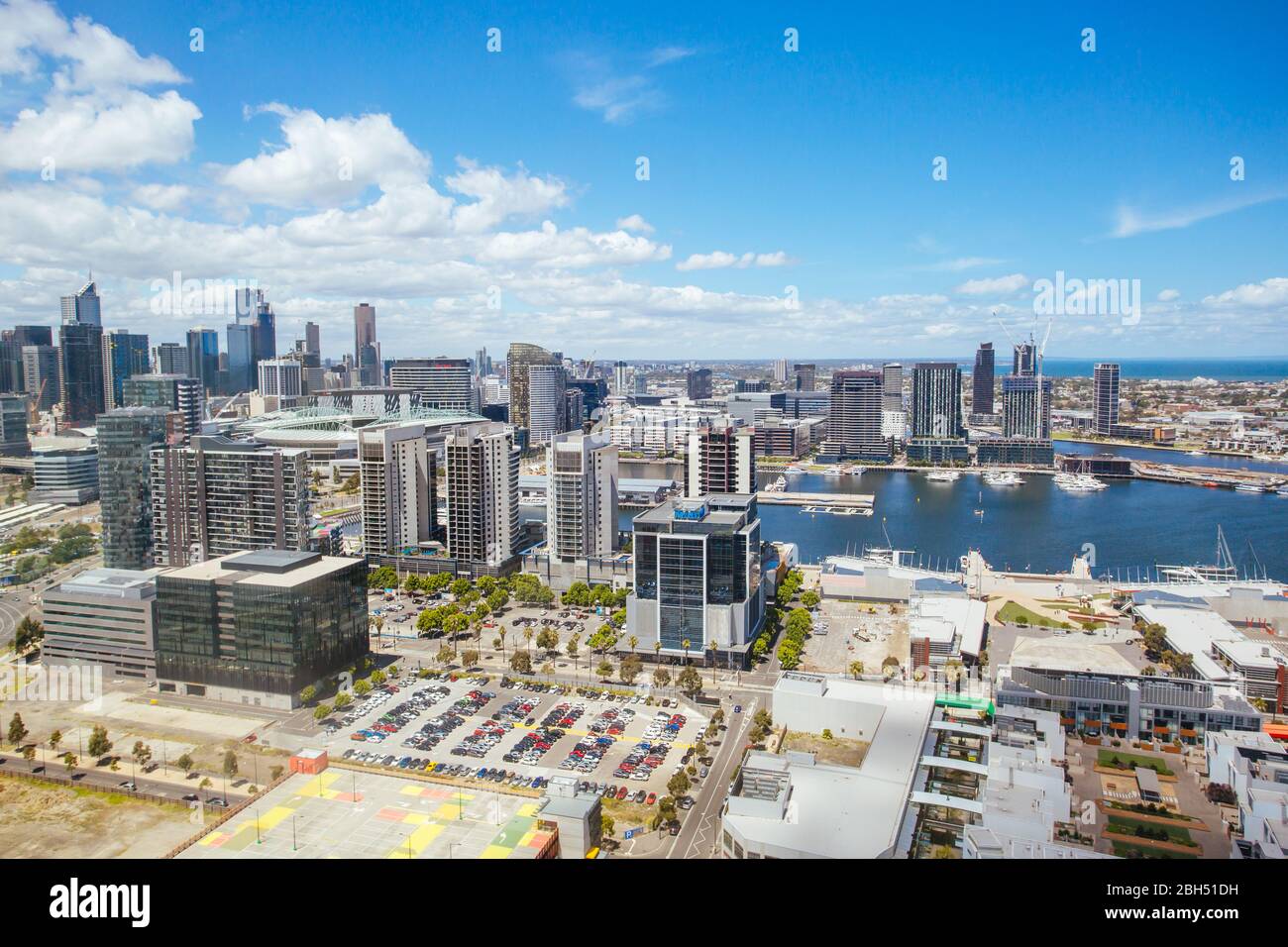 Melbourne Skyline Towards Docklands in Australia Stock Photo - Alamy