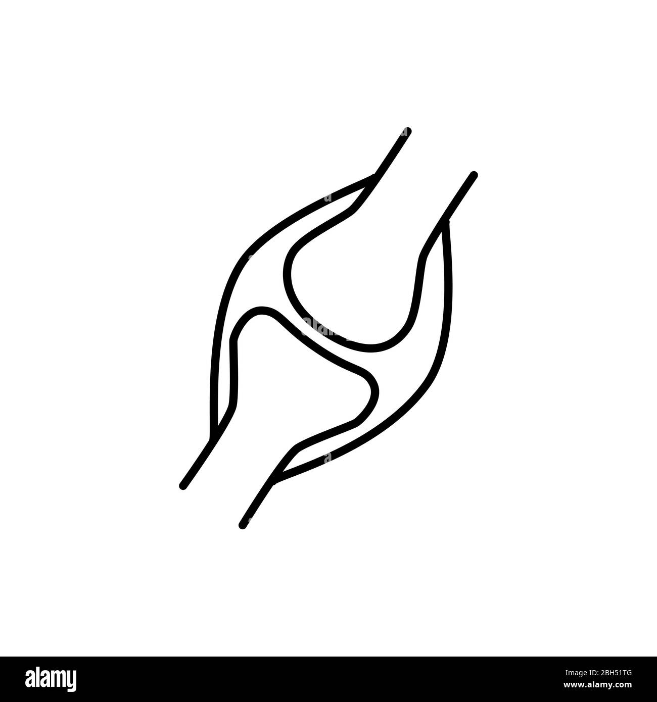 Simple joint knee line hi-res stock photography and images - Alamy