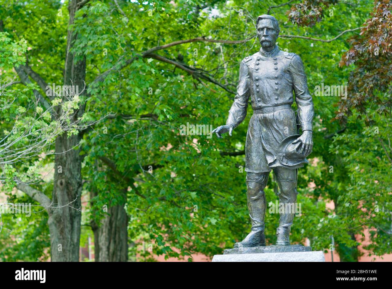 Brunswick, Maine, USA - July 1, 2019: Statue of Joshua L. Chamberlain ...