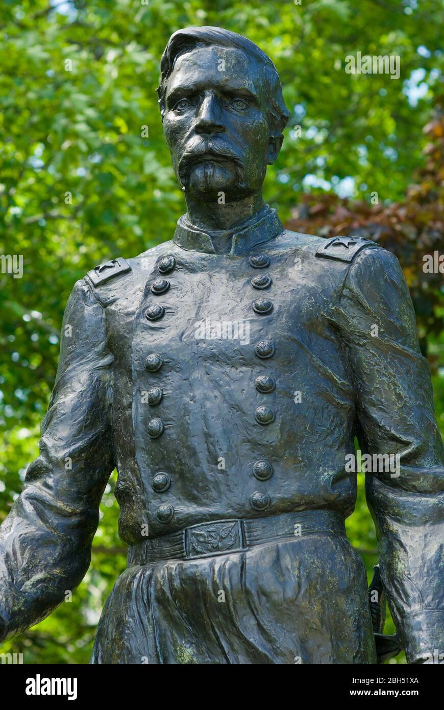 Brunswick, Maine, USA - July 1, 2019: Statue of Joshua L. Chamberlain ...
