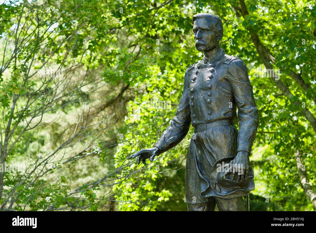Brunswick, Maine, USA - July 1, 2019: Statue of Joshua L. Chamberlain ...