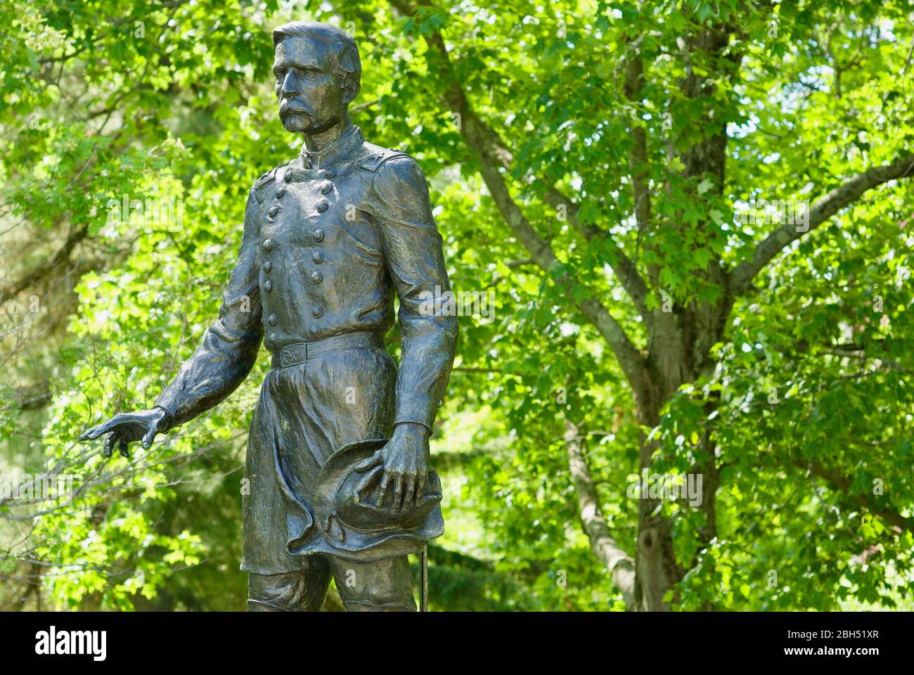 Brunswick, Maine, USA - July 1, 2019: Statue of Joshua L. Chamberlain ...