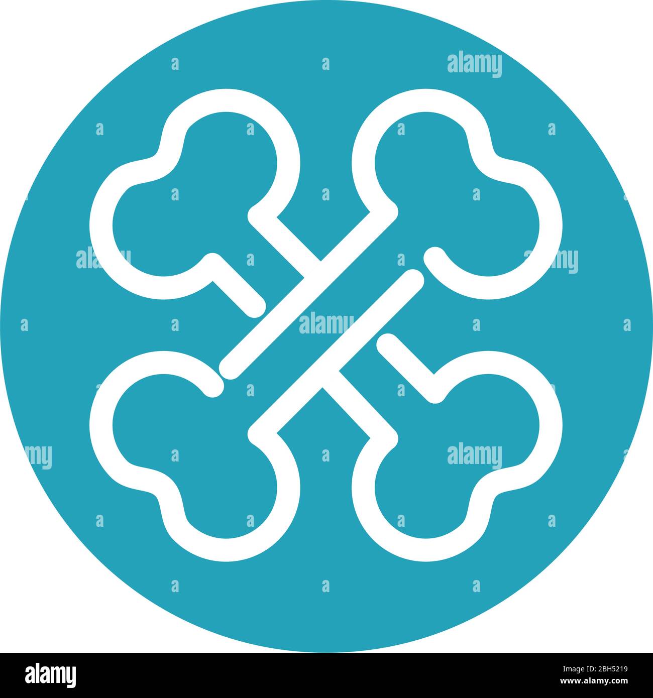 crossed bones medical and health care vector illustration block style ...