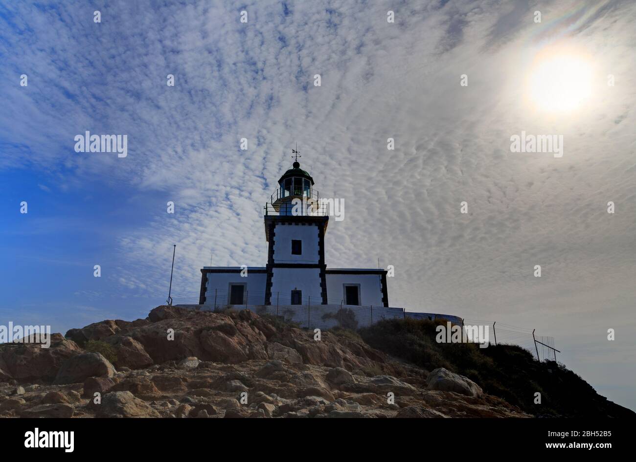 Akrotiri Lighthouse, Santorini Island, Greece, Europe Stock Photo - Alamy