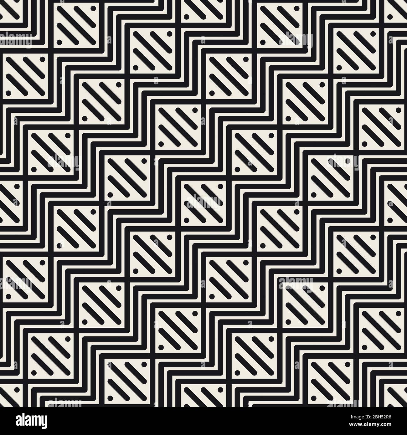 Vector seamless lattice pattern. Geometric zigzag lines ornament ...