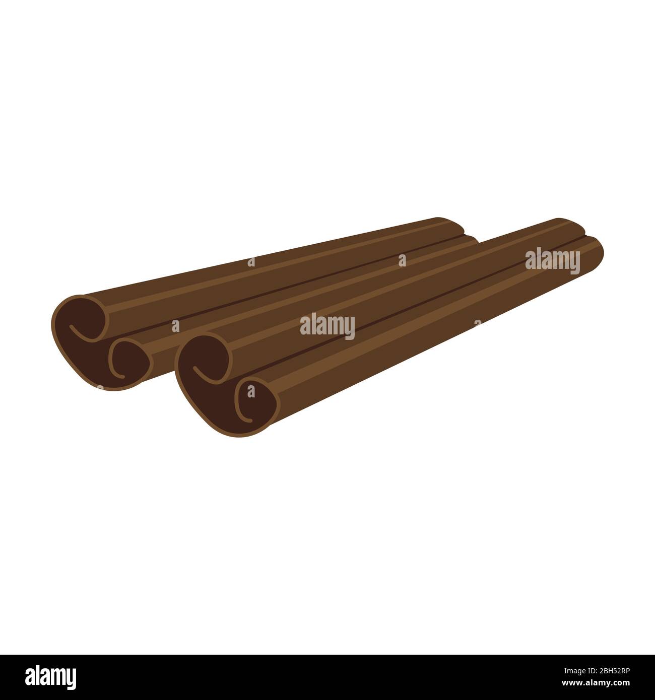 Cinnamon bark on white background Stock Vector Images - Alamy