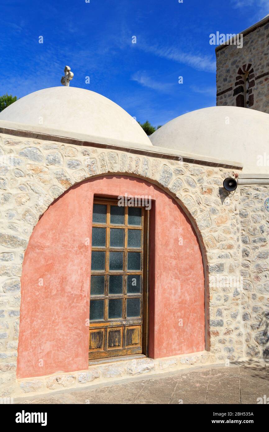 Profitis Ilias Monastery, Pyrgos Village, Santorini Island, Greece ...