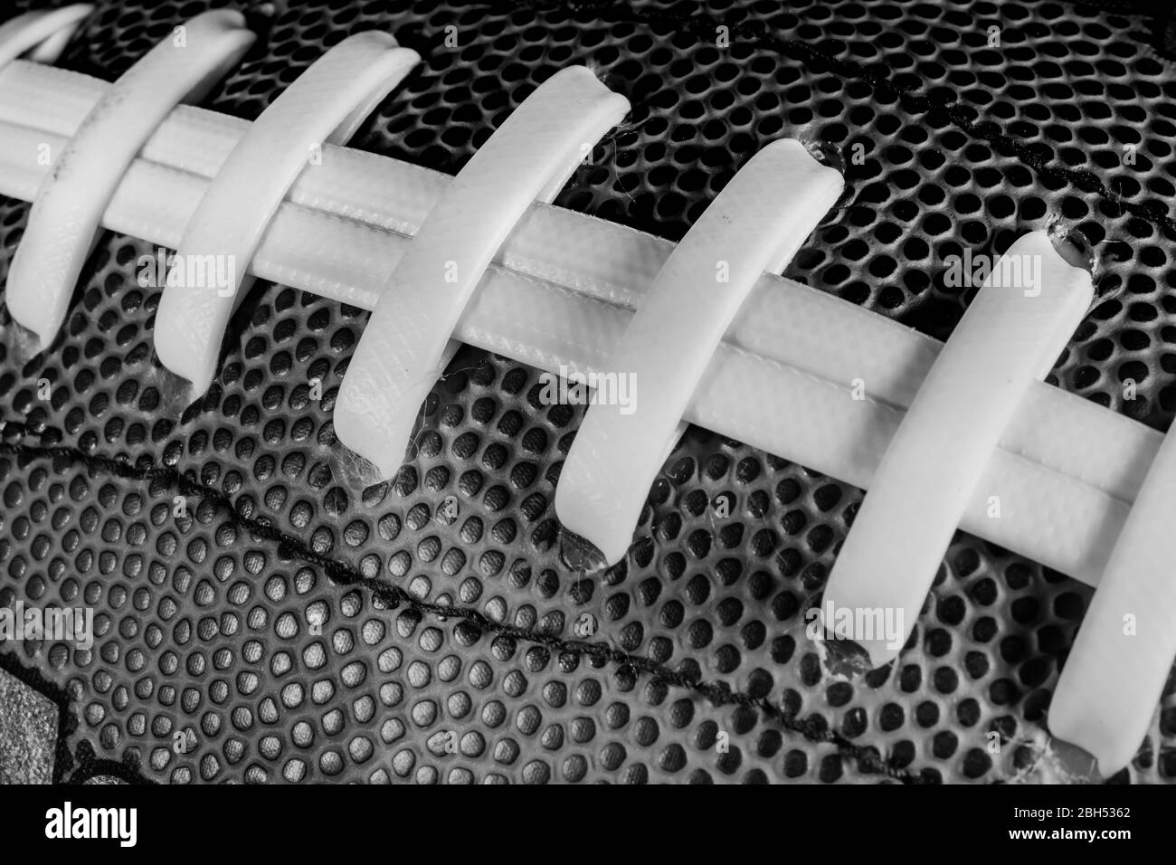 Laces Cross a Football Diagonally on Image Stock Photo - Alamy