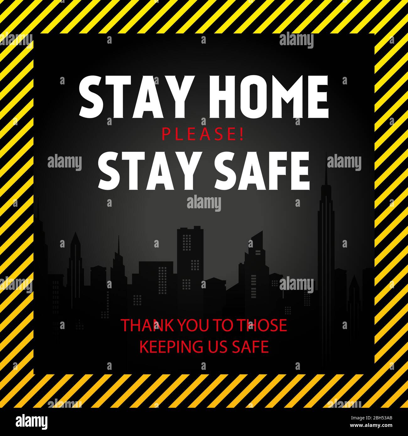 Square banner with text Stay home, stay safe. Covid-19 Coronavirus ...