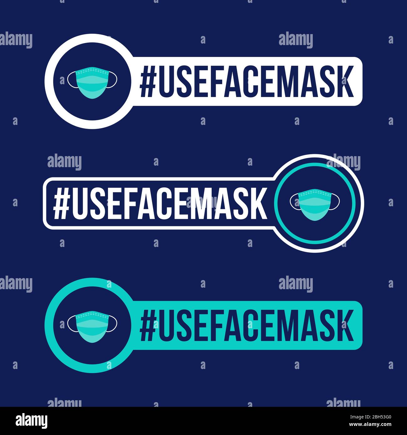 Use face mask Prevention of COVID-19 icon sticker vector illustration ...