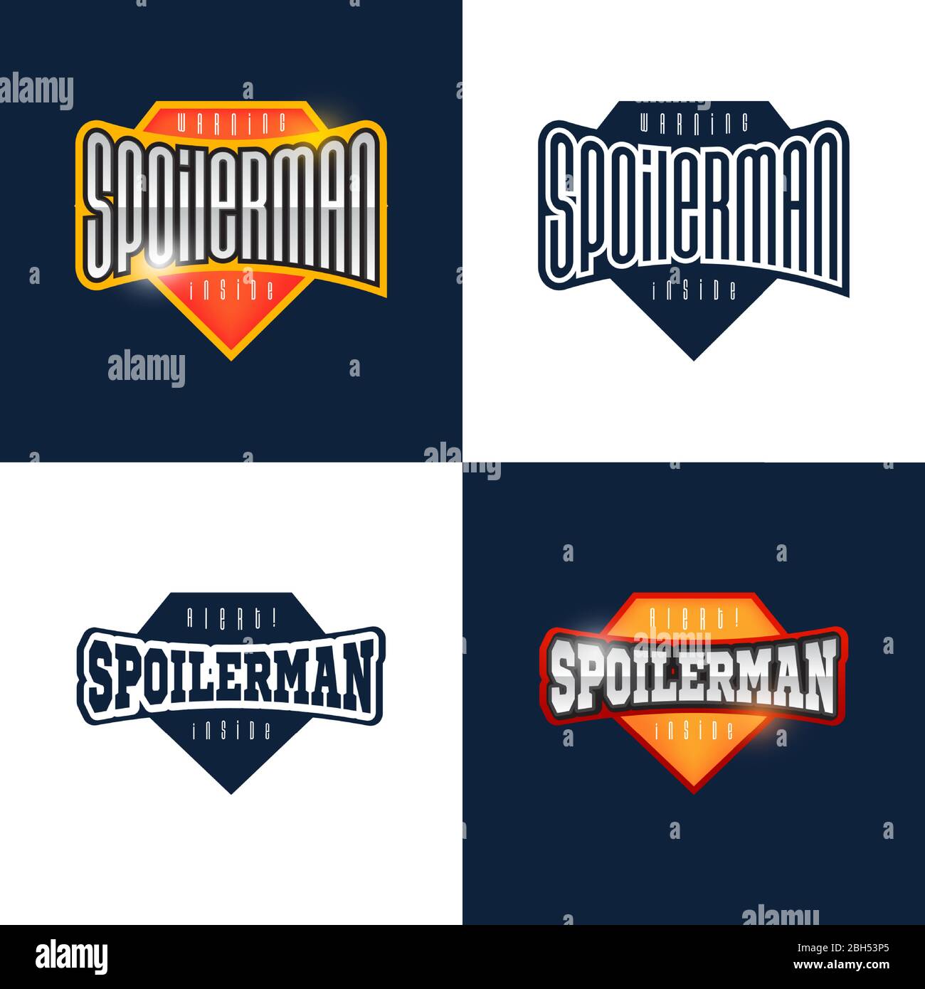 Spoiler icon vector vectors hi-res stock photography and images - Alamy