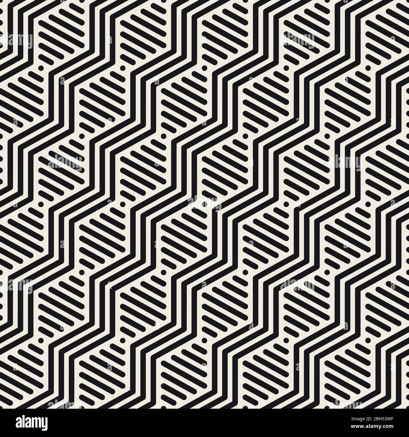 Vector Seamless Geometric Pattern Modern Zigzag Texture Linear Graphic Design Stock Vector