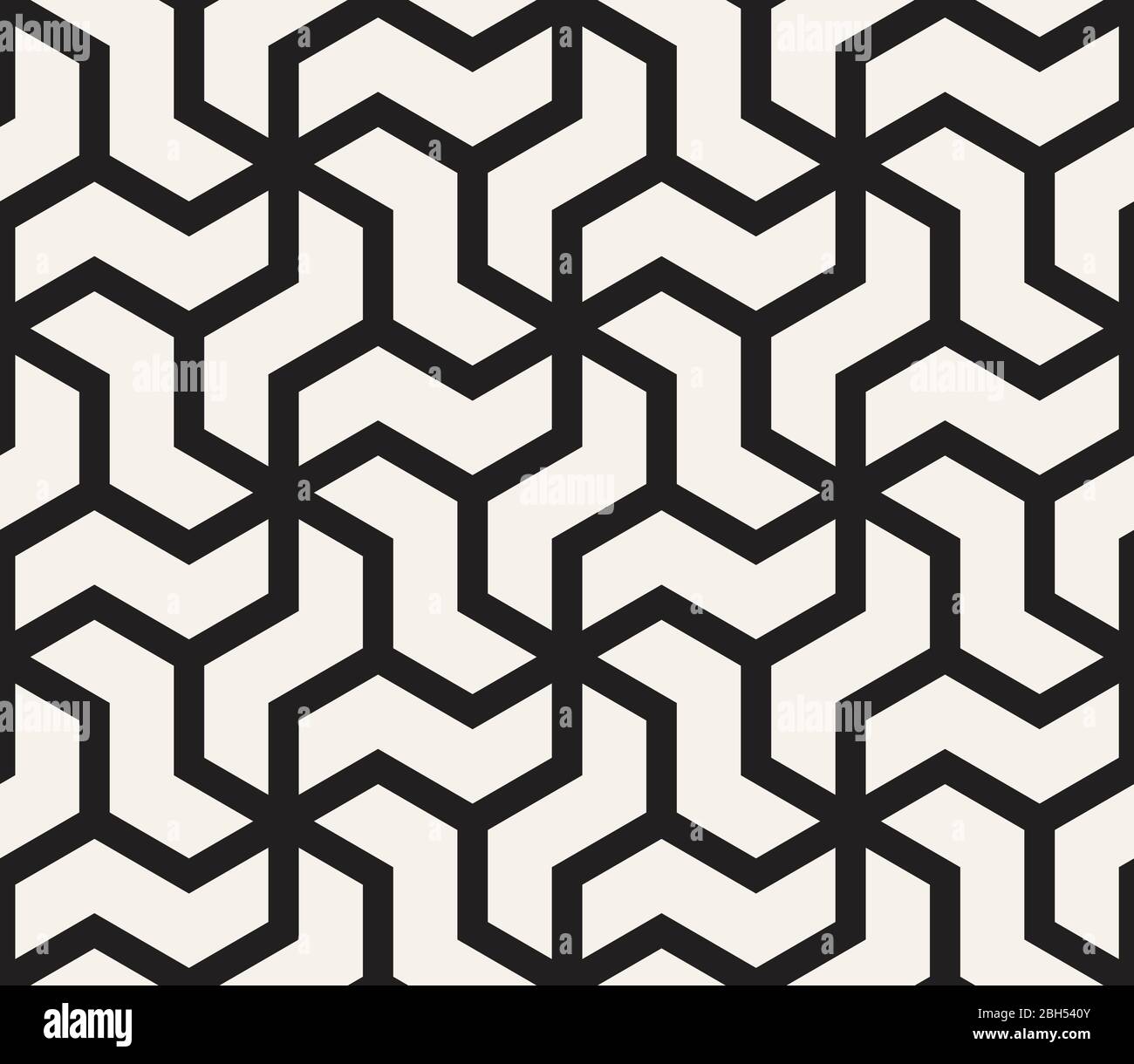 Vector seamless geometric pattern. Contemporary stylish tiles. Intersecting zigzag lines Stock ...