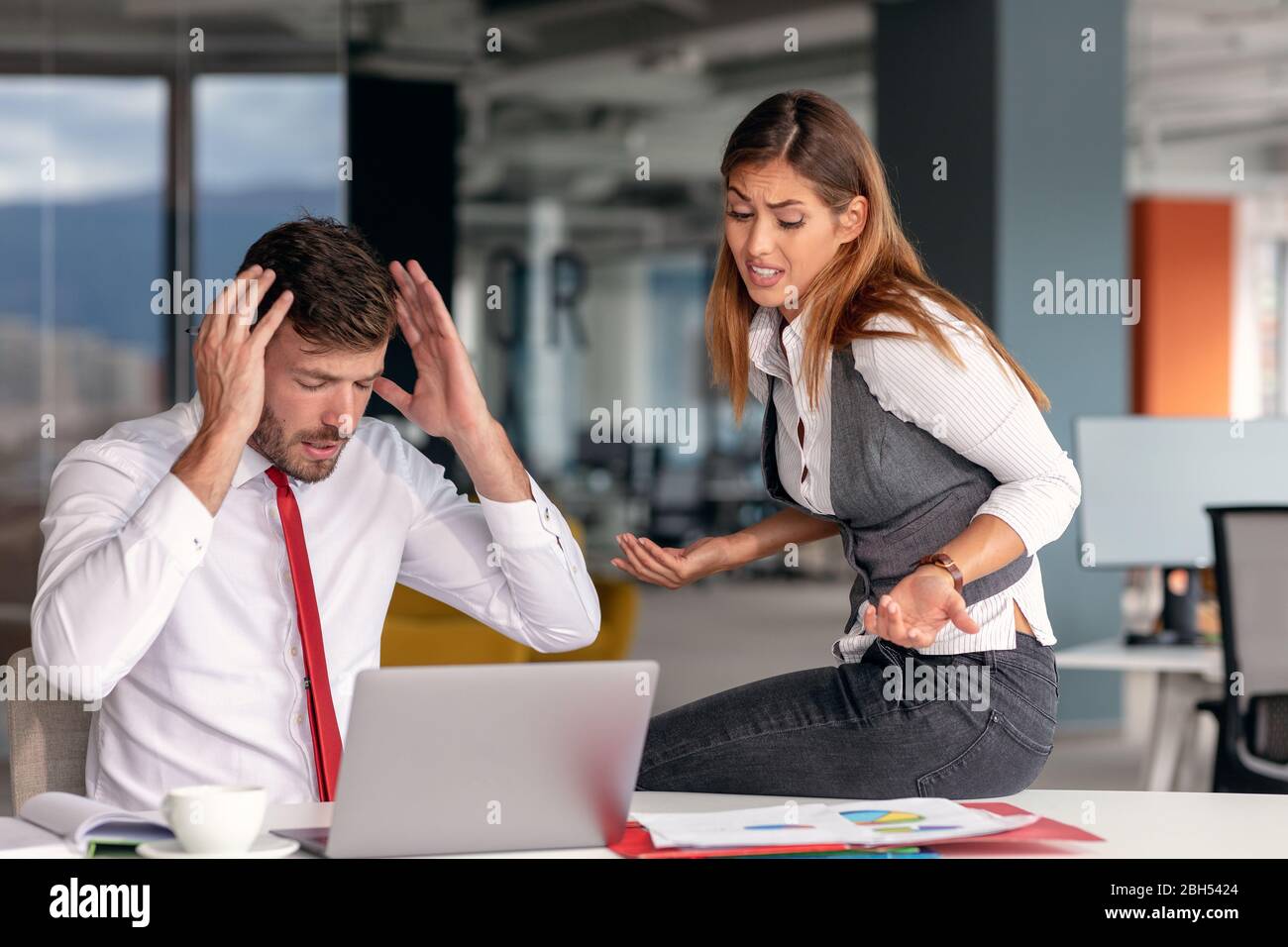 Young Business people working together on computer Stock Photo - Alamy