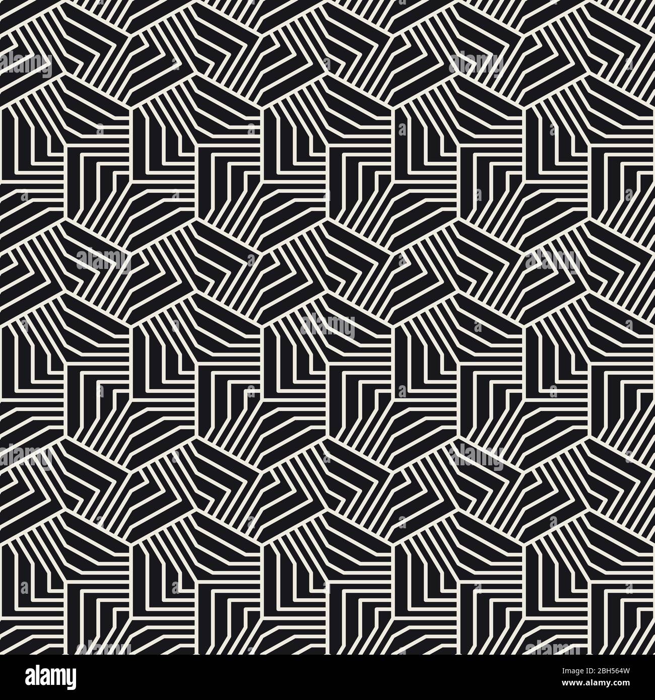 Vector seamless abstract pattern. Modern stylish striped lattice texture. Repeating geometric ...
