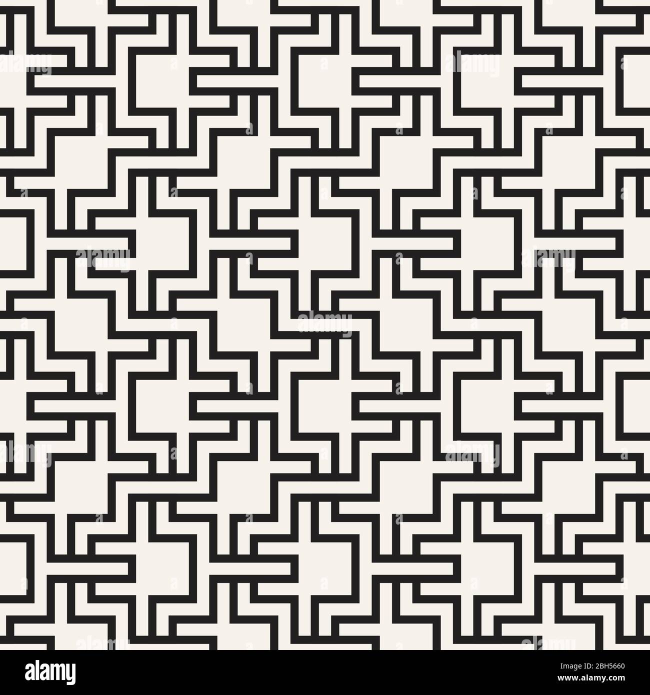 Vector woven seamless pattern. Stylish interweaving texture. Decorative geometric interlaced ...