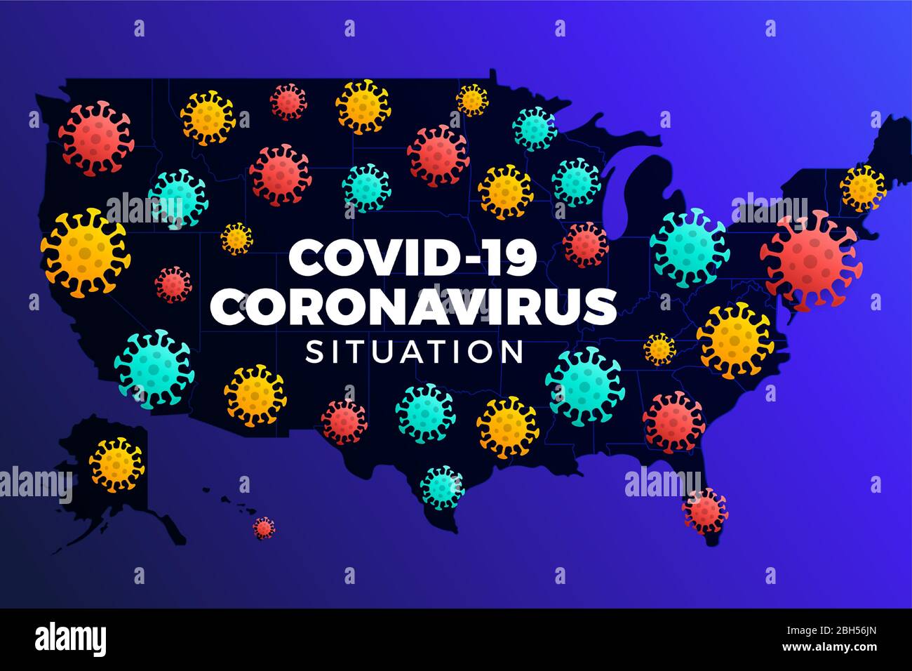 Covid-19 USA map confirmed cases, cure, deaths report worldwide ...