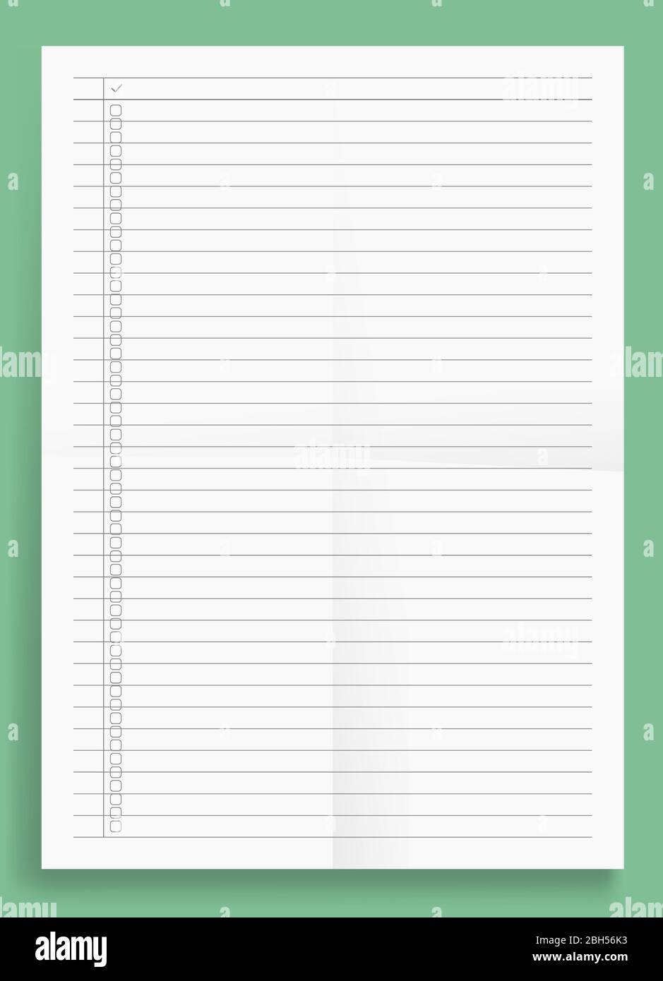 Mockup crumpled Standart blank task series A4 format paper size vector ...