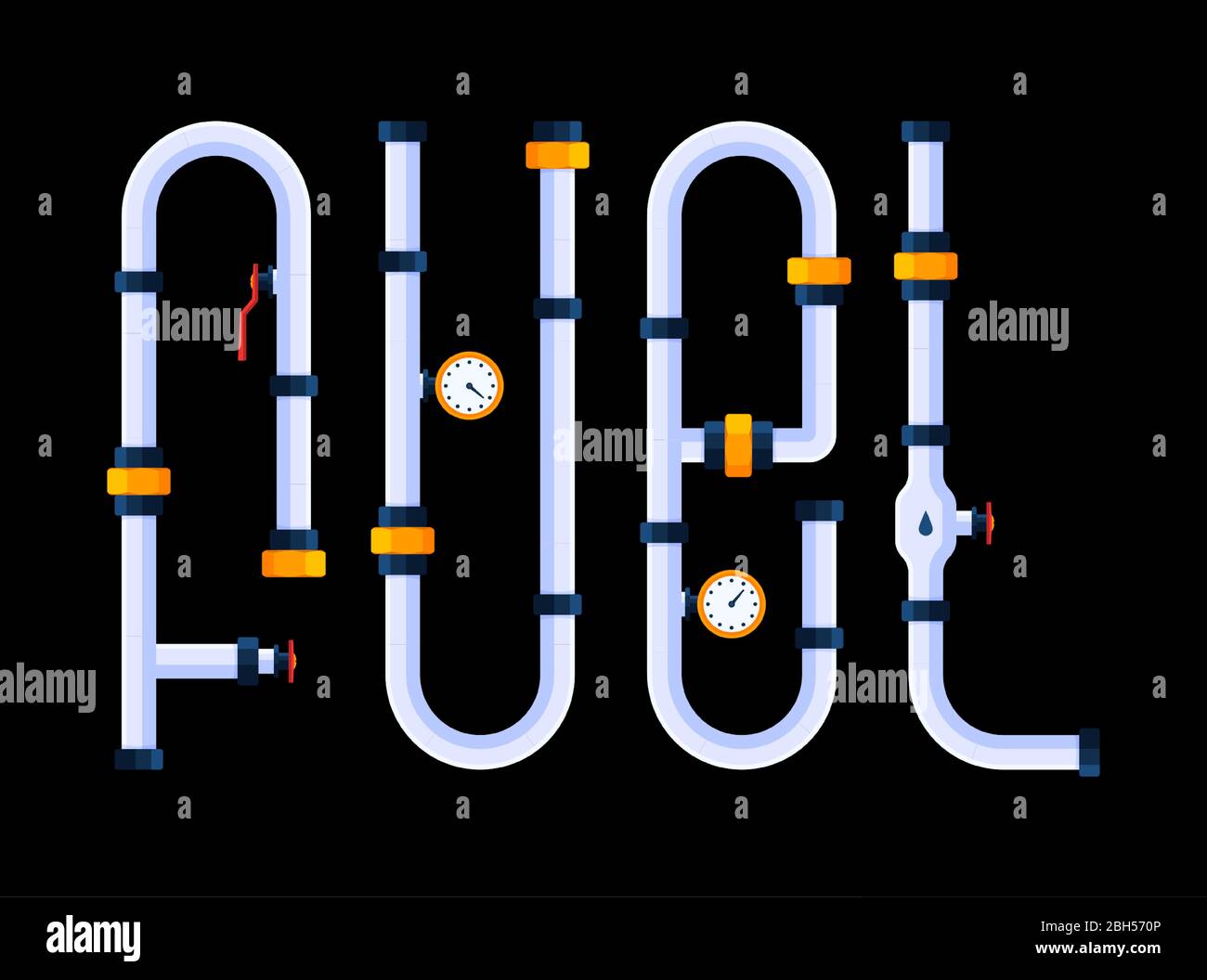 Piping in oil gas refinery Stock Vector Images - Alamy