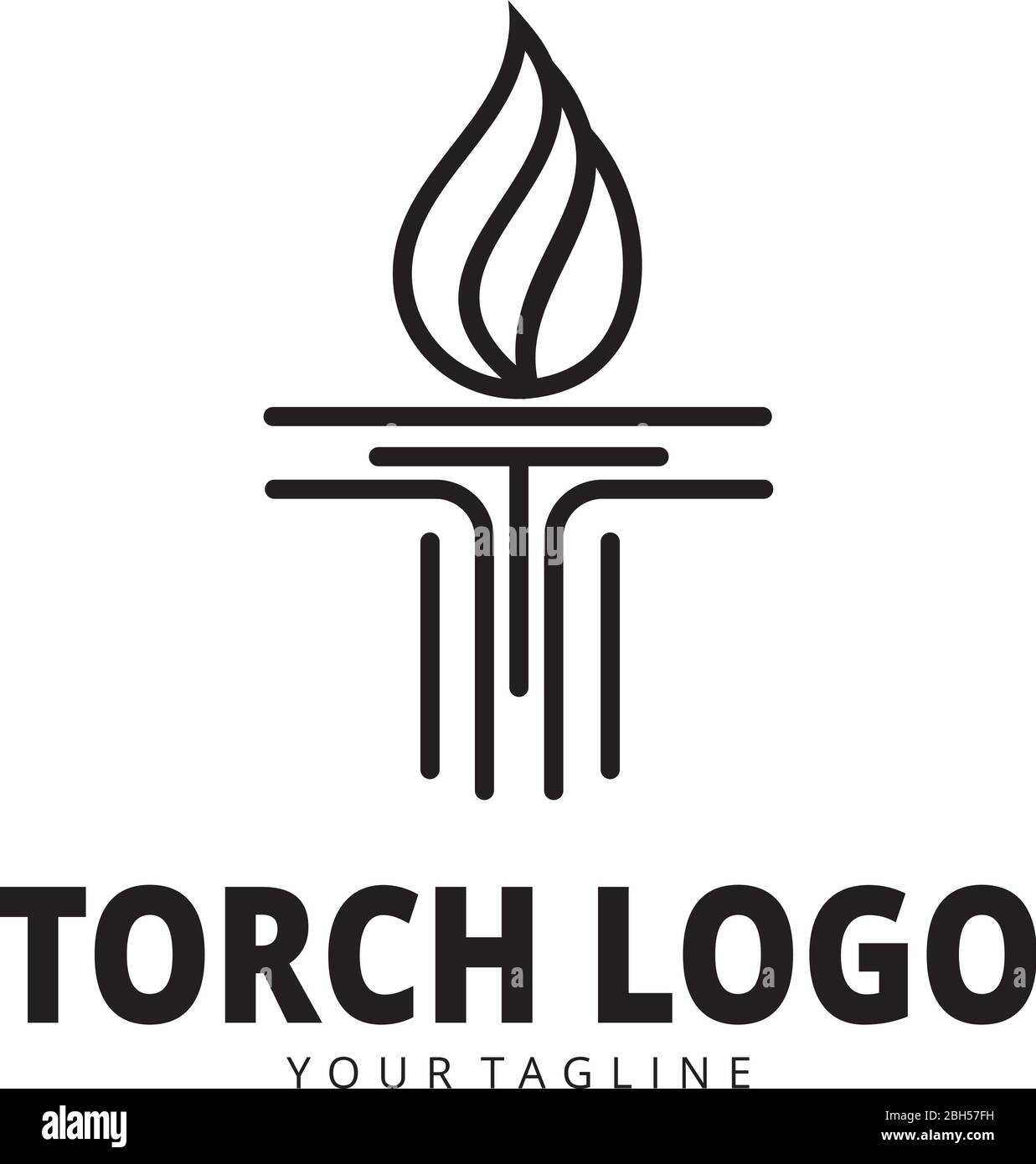Initial T and Torch logo design template Stock Vector Image & Art - Alamy