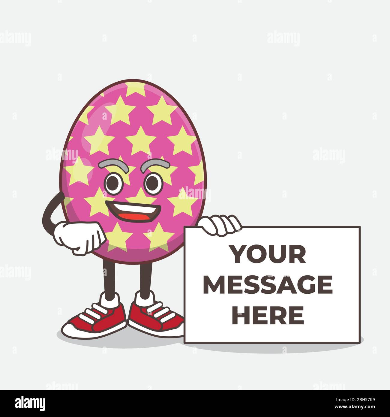 Illustration of Easter Egg Mascot Vector Character with Pose Stock ...