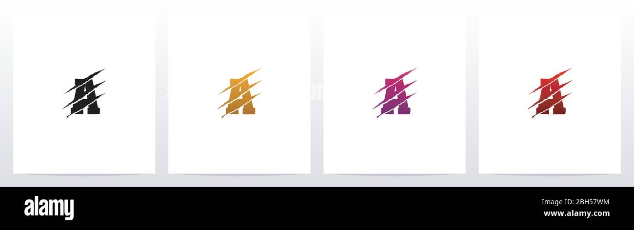 Claw Marks On Letter Logo Design A Stock Vector Image & Art - Alamy