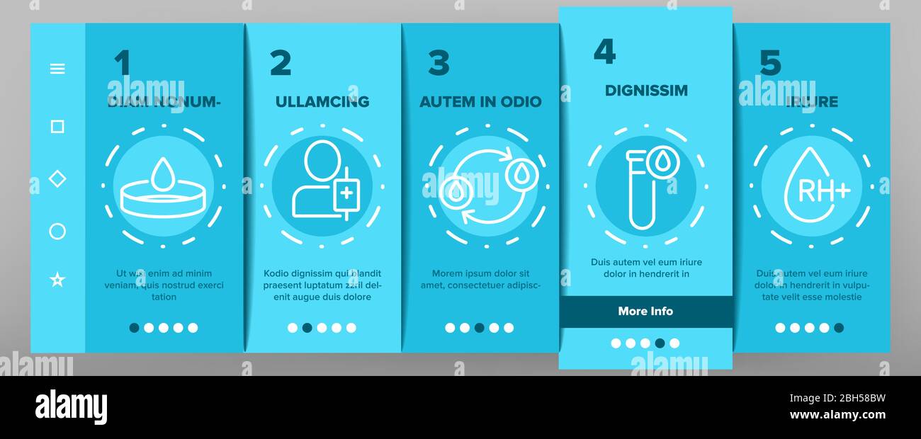 Donor Blood Donation Onboarding Icons Set Vector Stock Vector Image & Art - Alamy