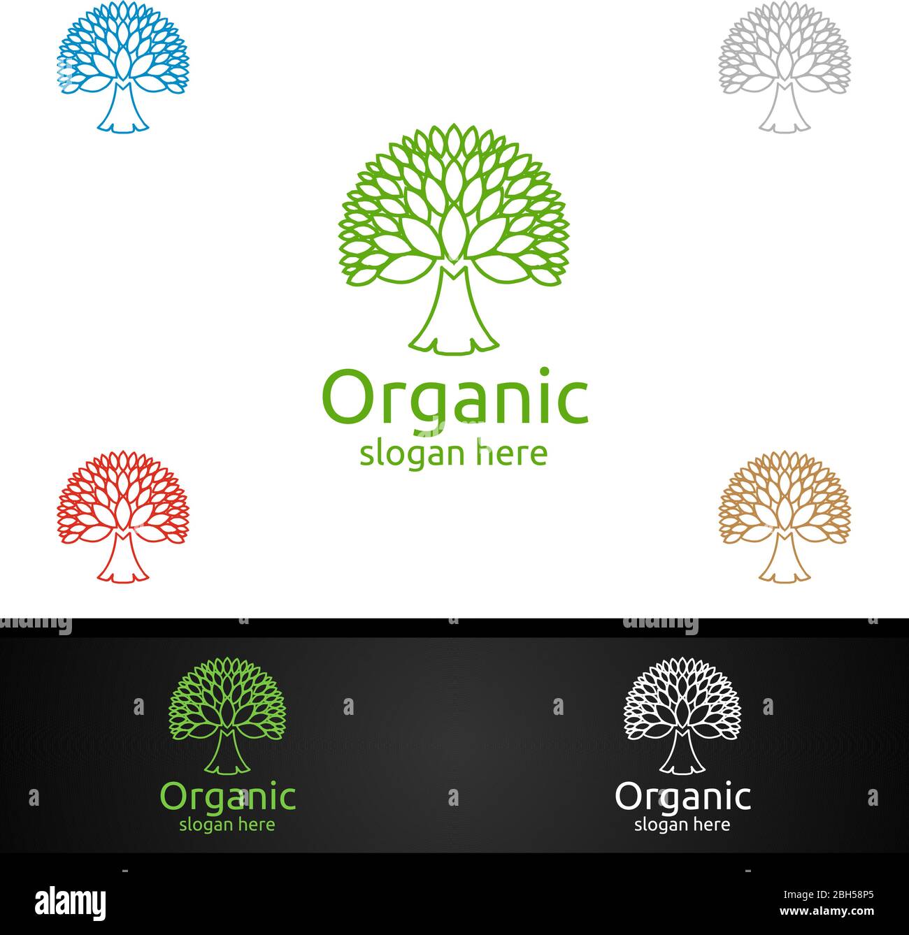 Natural and Organic Logo design template for Herbal, Ecology, Health ...