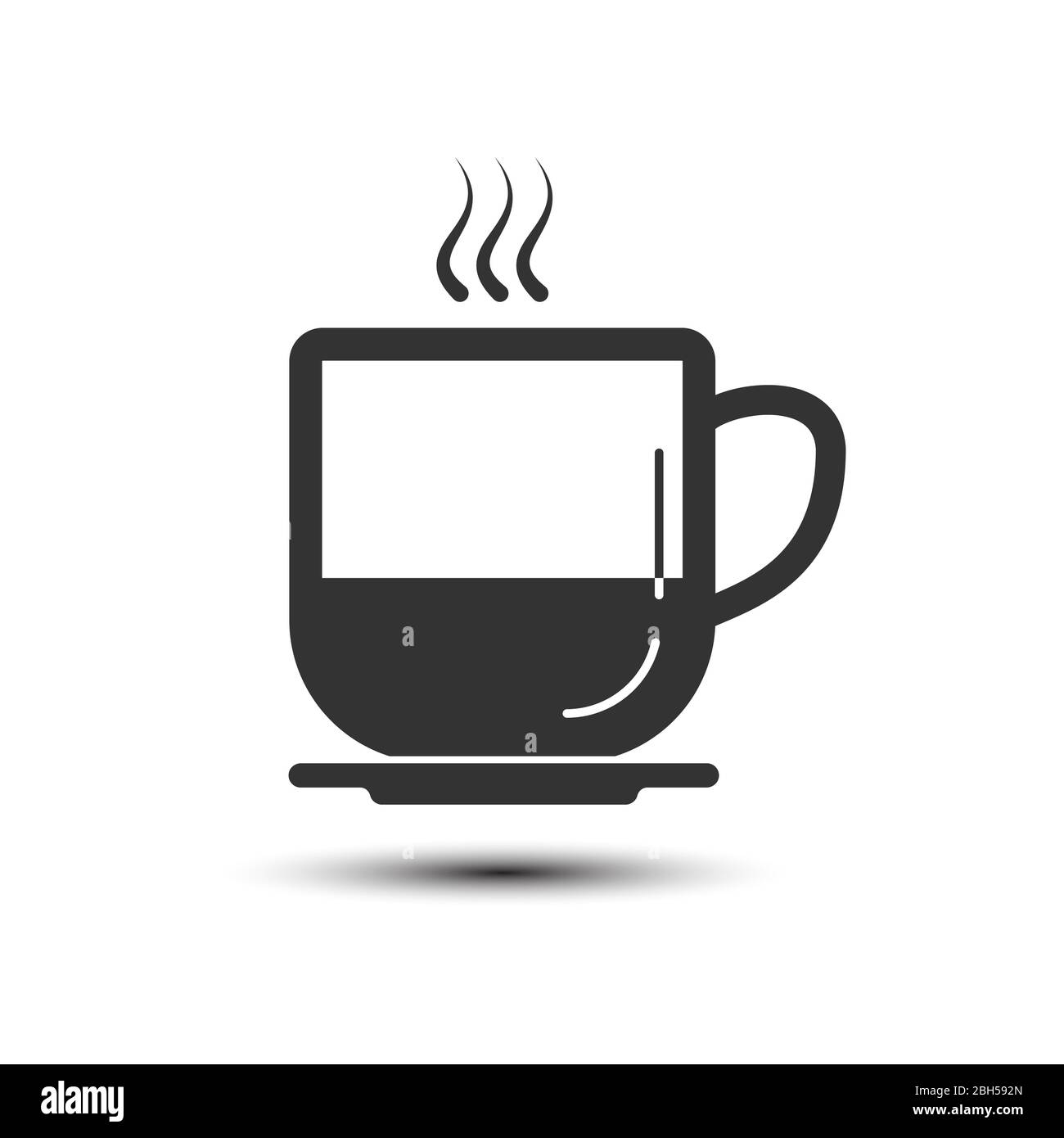Coffee Cup vector icon. Simple stock design isolated on a white ...