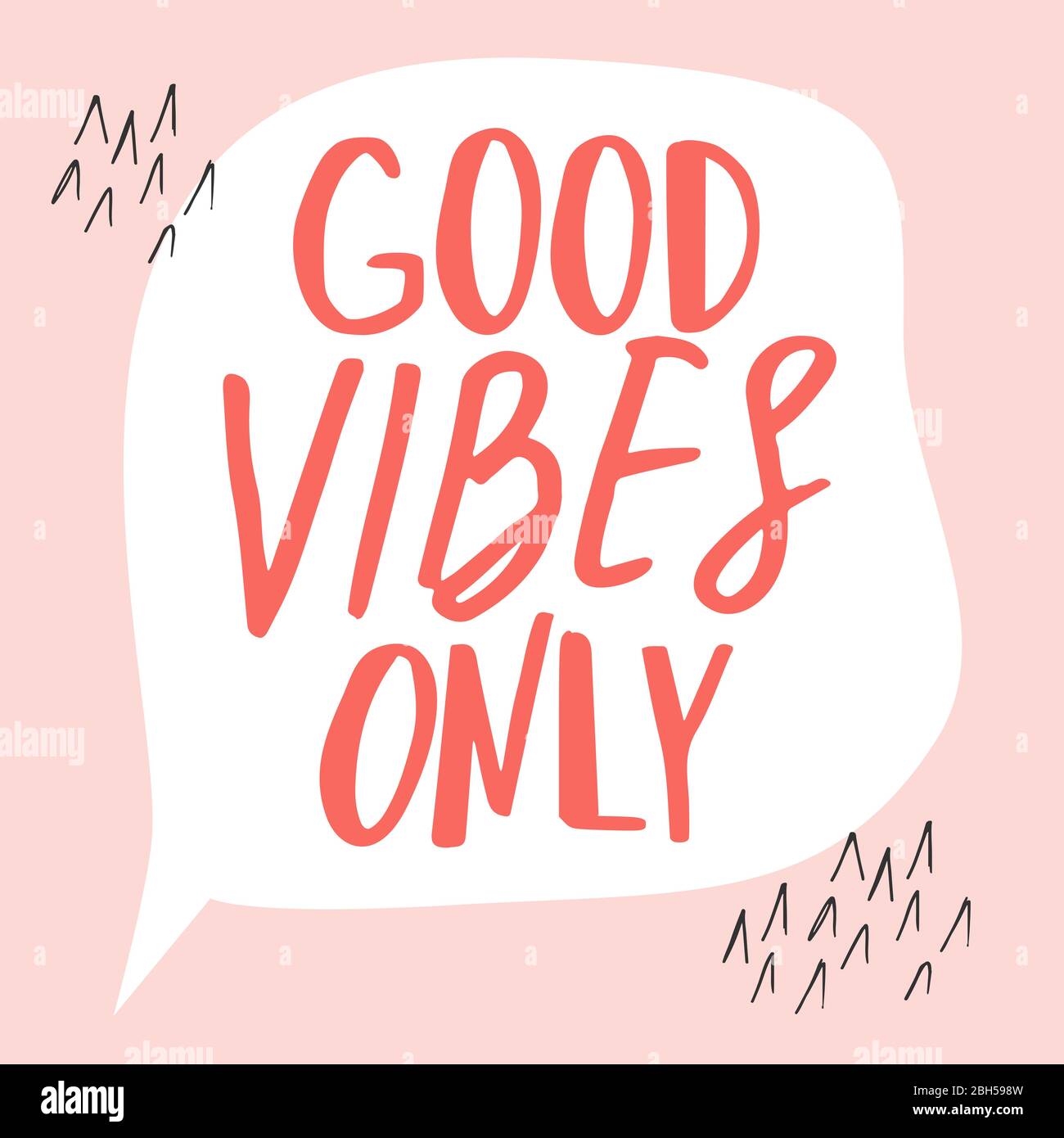 Positive motivational poster with hand lettered quote Stock Vector ...